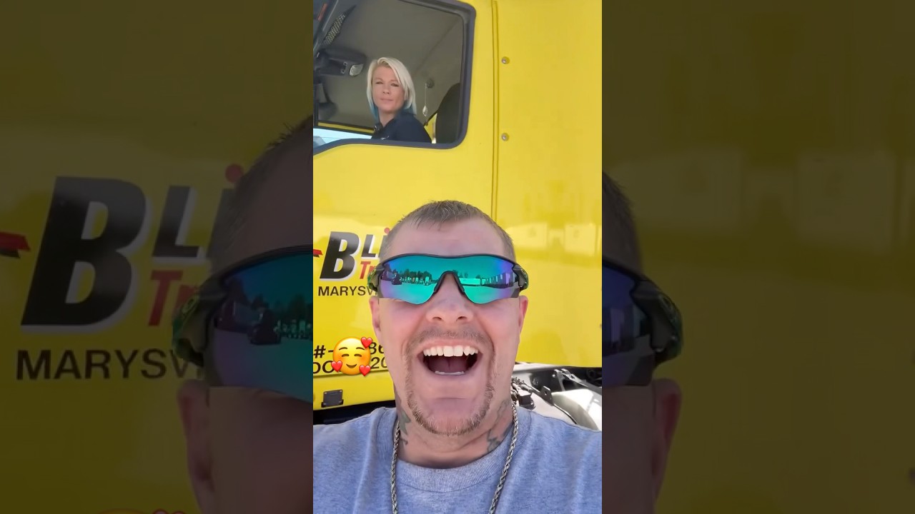 When You See Babe at the Yard. . . #truckdrivers #husbandandwifetruckers
