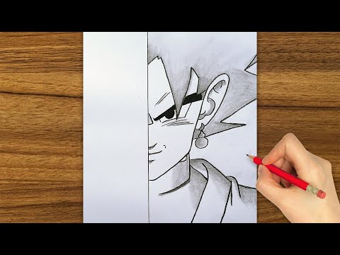 Easy Anime Drawing || How to Draw Goku Black Step-by-Step || Drawing for beginners
