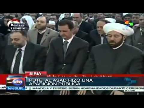 Syrian President makes public appearance during religious celebration