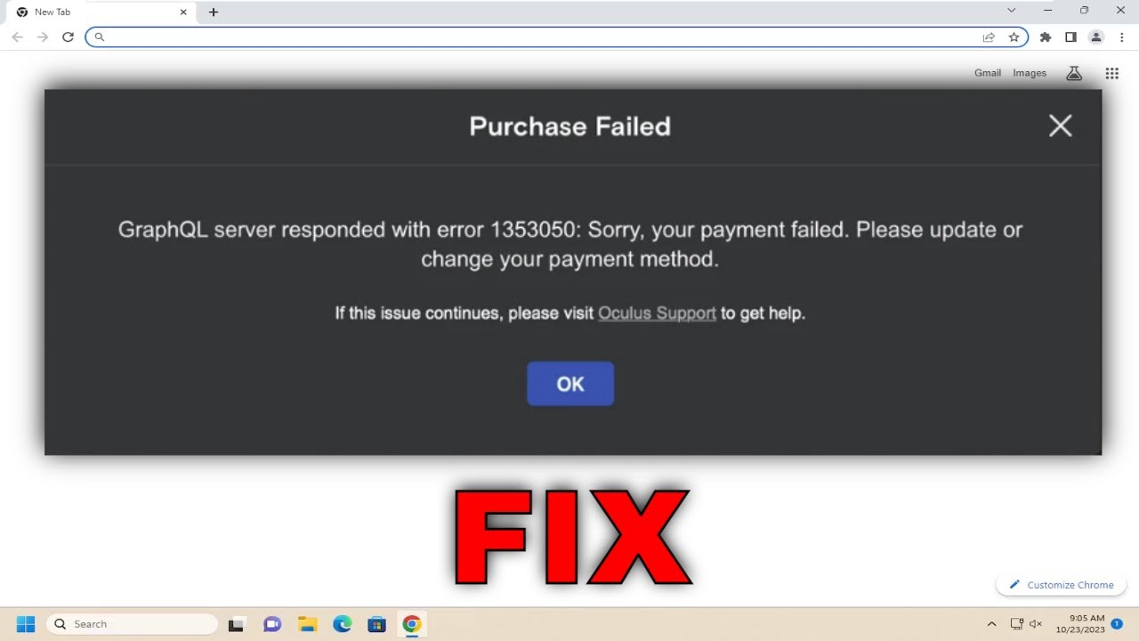 Purchase or Payment Failed in Oculus Store [Solution]