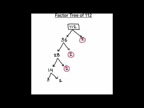 How to Draw Factor Tree of 112 / Factor Tree Method of Factorization / Factor Tree of 112