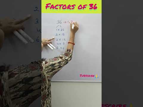 All factors of 36 #maths #mathsshorts #trendingshorts | math short