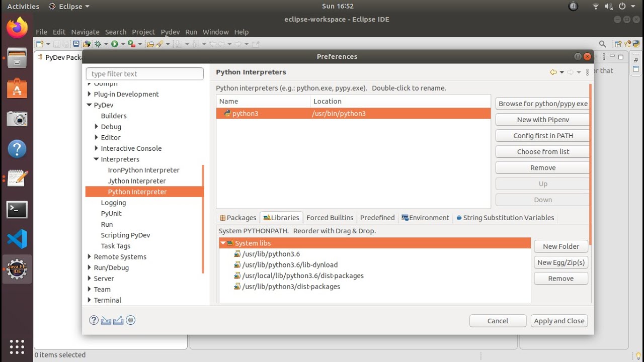 Configuration of Python in Eclipse IDE - Setting Python Interpreter - Java Inspires