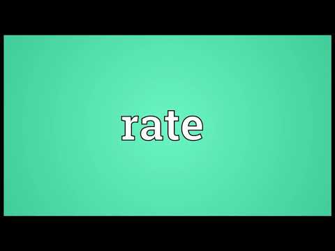 rate meaning in English
