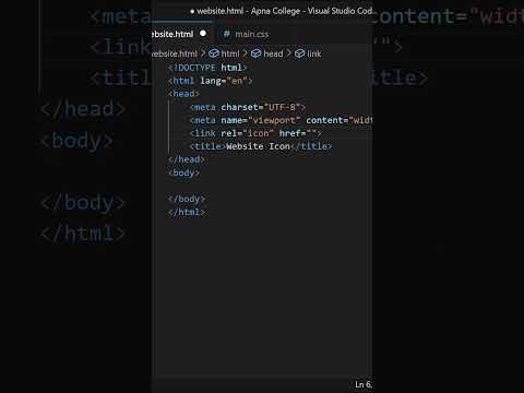 How to set icon in website using  👨‍💻 HTML | CSS #css #shorts