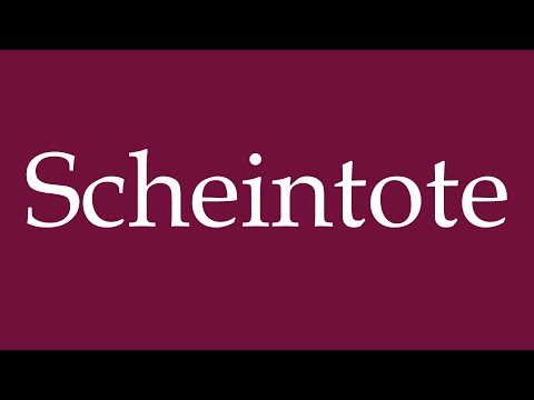 How to Pronounce ''Scheintote'' (Apparent dead) Correctly in German