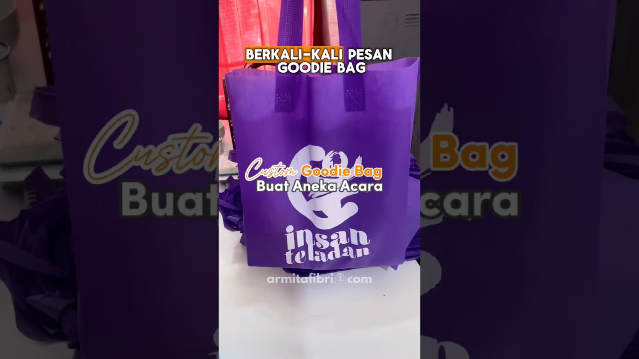 Custom goodie bag tas belanja #goodiebag #goodiebagcustom #customgoodiebag #spunbondbag #tasbelanja
