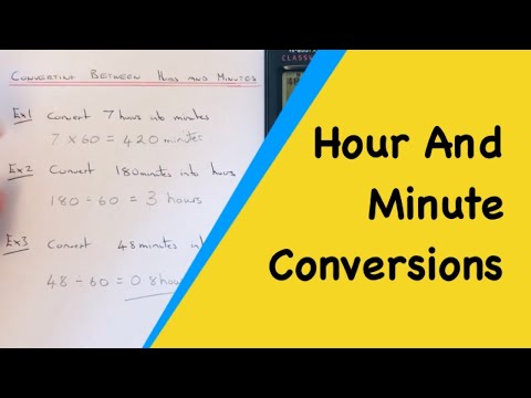 Hour and Minute Conversions. How To Change Hours To Minutes, And Minutes To Hours