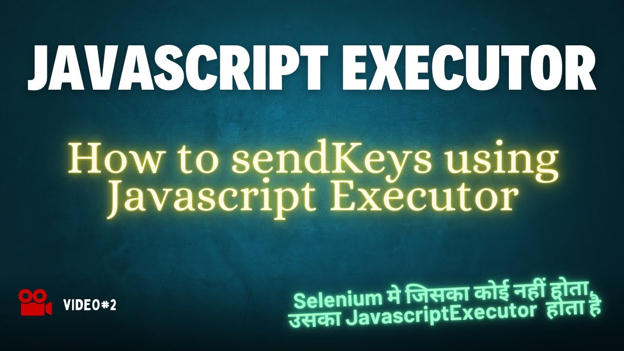 Master JavaScriptExecutor in Selenium| sendKeys using JavaScriptExecutor | Custom sendKeys Utility