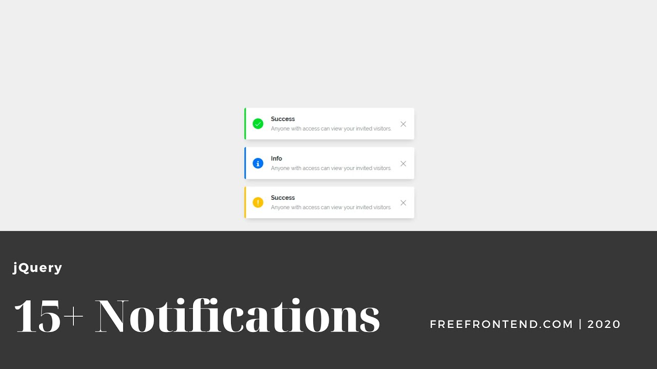 15+ jQuery Notifications