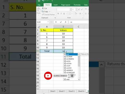 New excel magic Trick🔥🔥Aggregate formula to sum visible cell values
