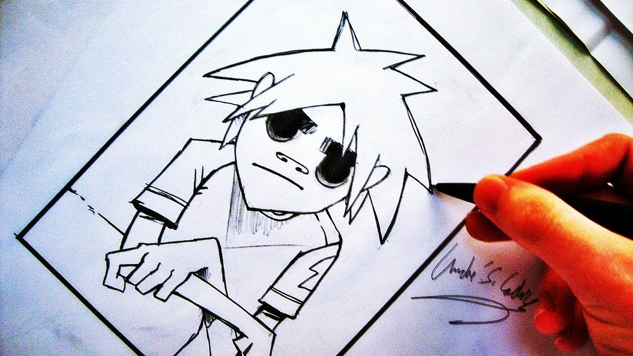 Como Desenhar o 2D [Gorillaz] - (How to Draw 2D /Gorillaz Vocals) - SLAY DESENHOS #73