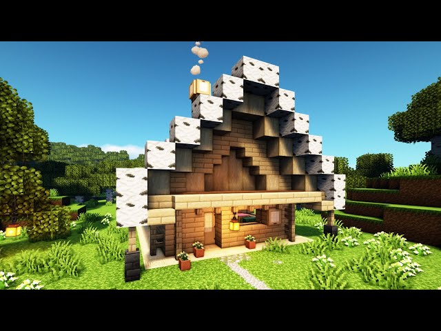 How to build a Birch wood House Minecraft Map