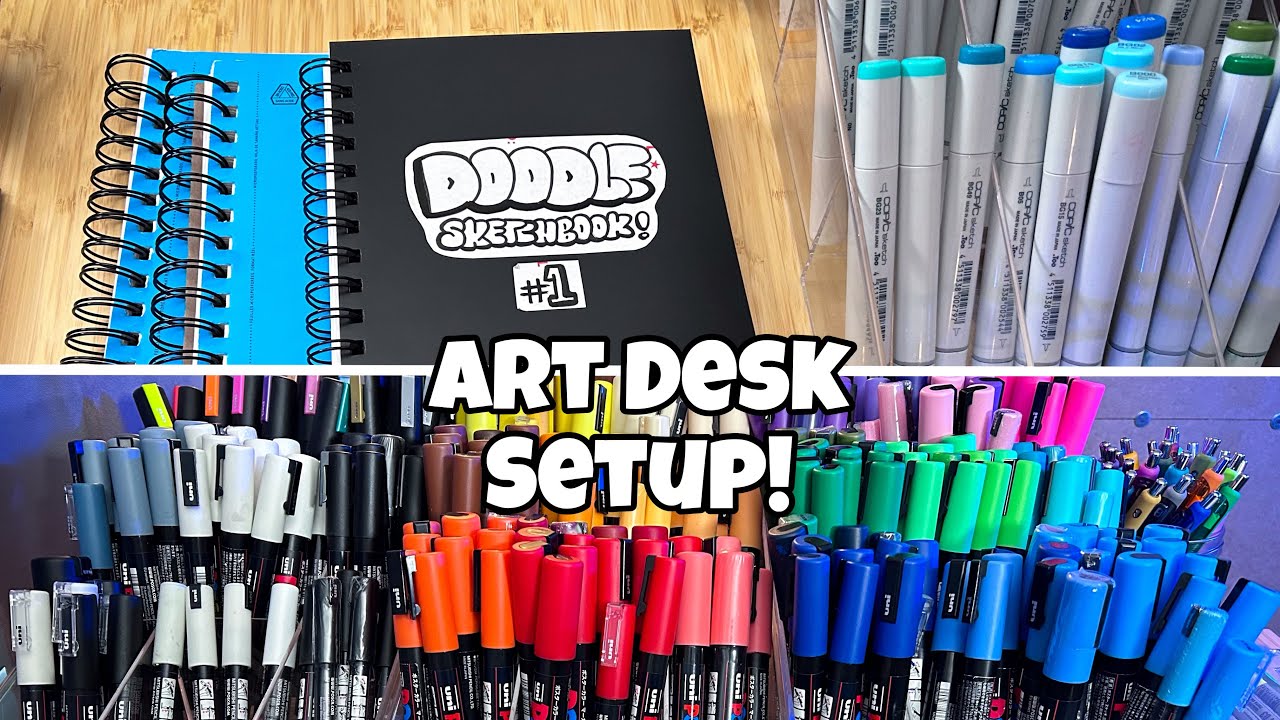NashVibes- My Art Desk Setup and Supplies I Use!