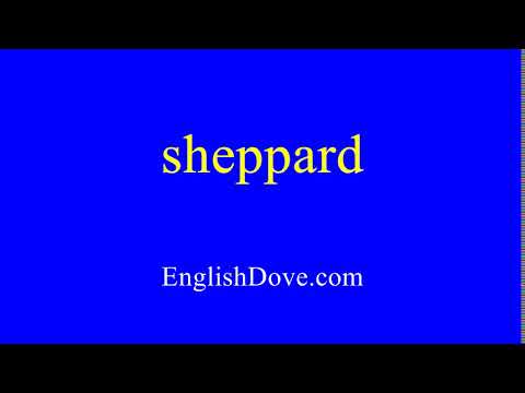 How to pronounce sheppard in American English.
