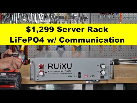 New! $1,299 Ruixu Server Rack Battery. Works with EG4 18KPV! UL1973