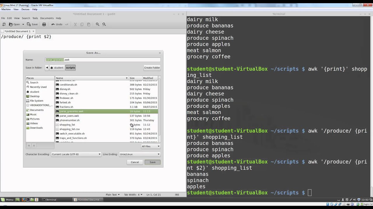 Getting started with awk
