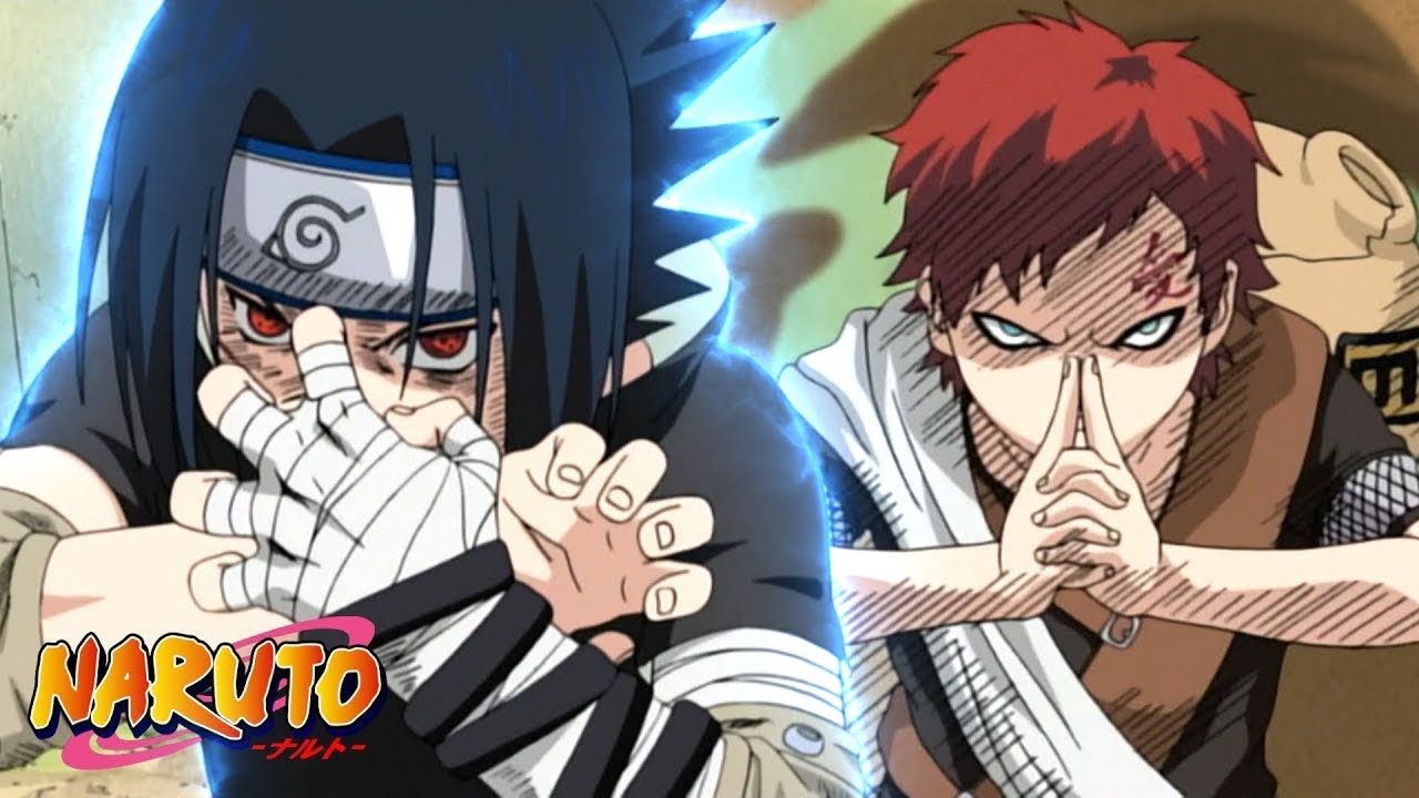 Sasuke Breaks Gaara's Defense | Sasuke vs Gaara |  Latino Spanish