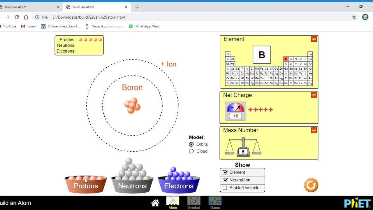 ‪Build an Atom‬  - Interactive simulation