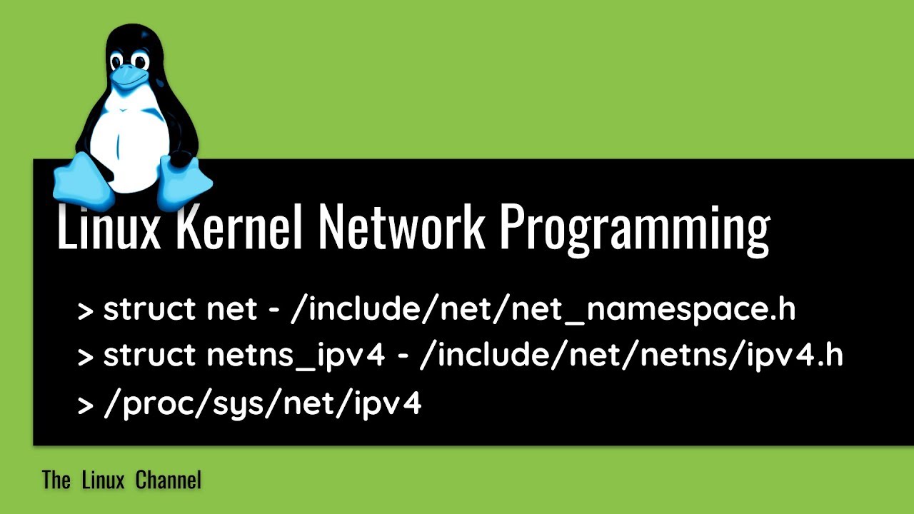 337 Linux Kernel Network Programming - struct net - struct netns_ipv4 - /proc/sys/net/ipv4