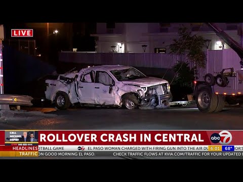 A Texas DPS Pursuit leads to a rollover crash in Central El Paso