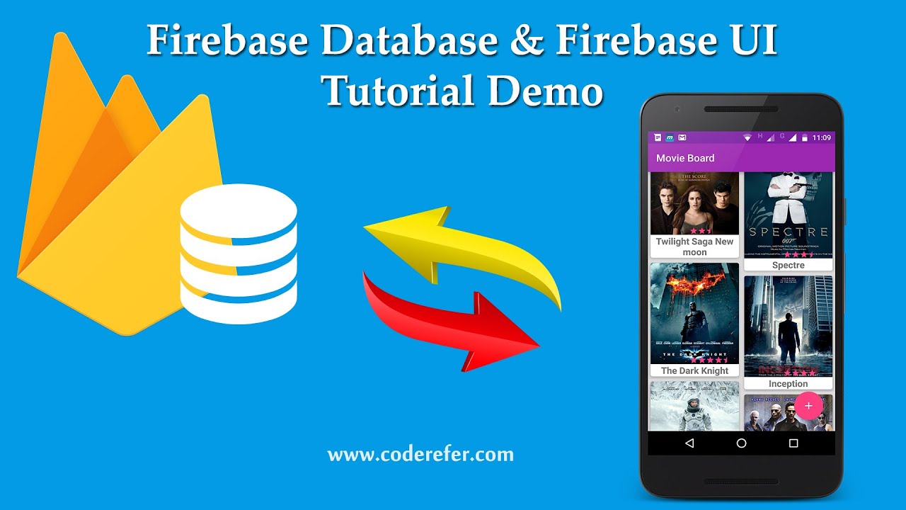 FirebaseUI android Example using Firebase Database Demo
