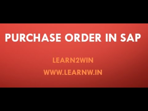 Purchase Order in SAP MM | po sap mm | me21n | migo | miro | goods receipt | invoice verification