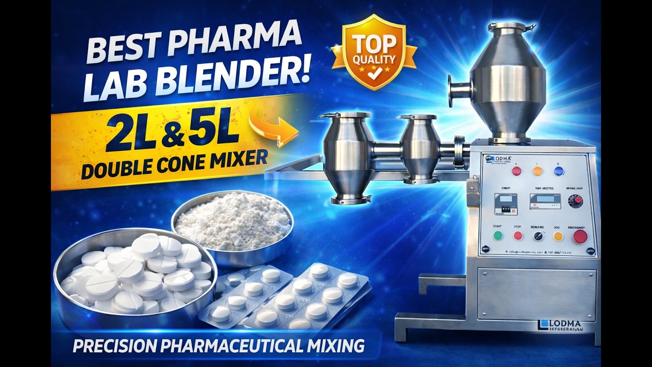 2 & 5 Liter Lab Double Cone Blender | Working, Features & Uses Explained