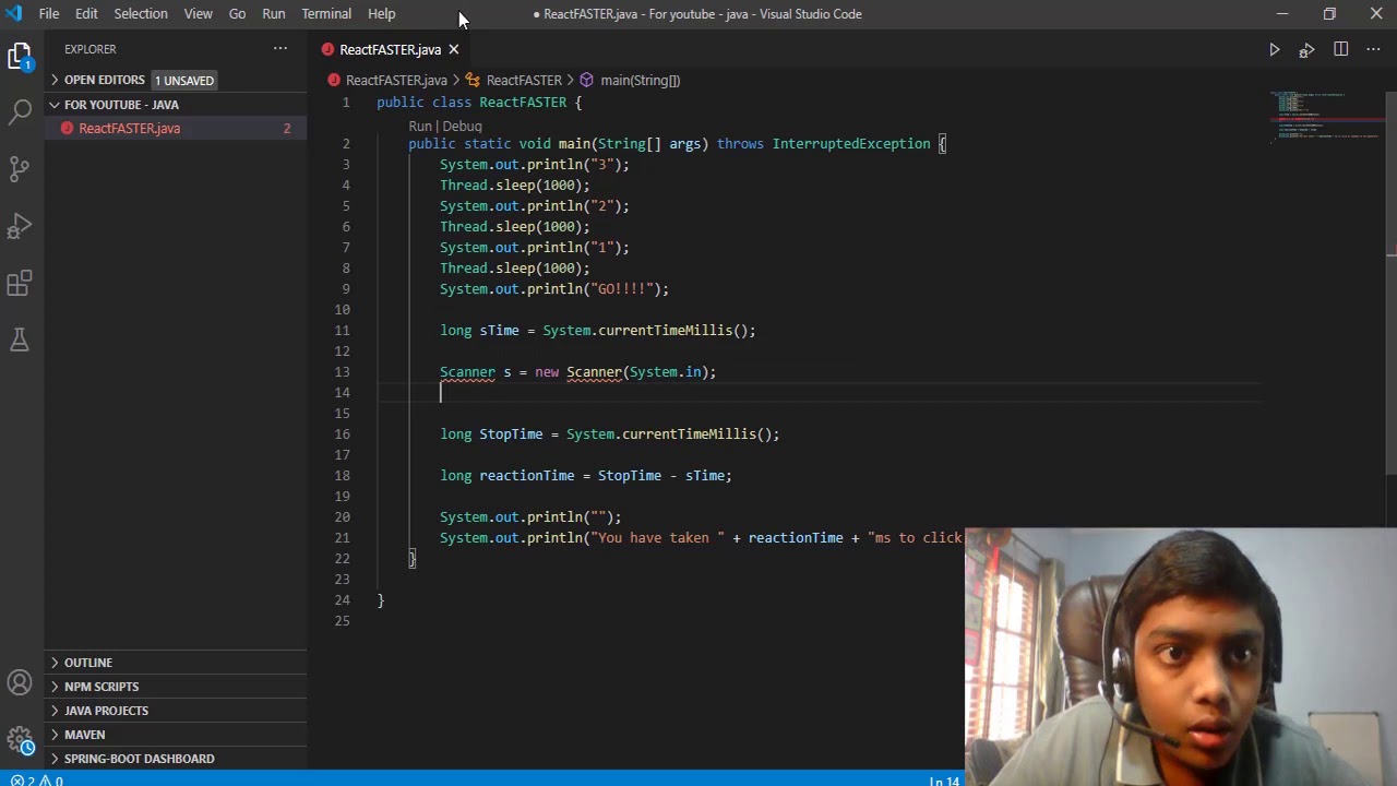 ReactionTimer | Programed in java | Watch till end #java, #reactionTimer