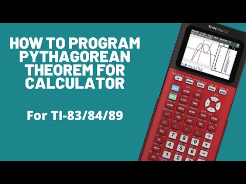 How to Program the Pythagorean Theorem for TI-83/84/89 Calculator *Super Useful*