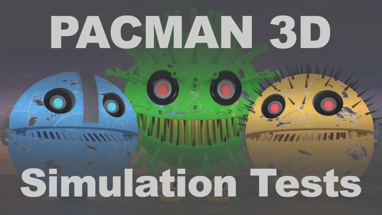 Cinema 4D Live: Stylized PACMAN 3D Robotic Dynamics | Unified Simulation & Procedural Animation