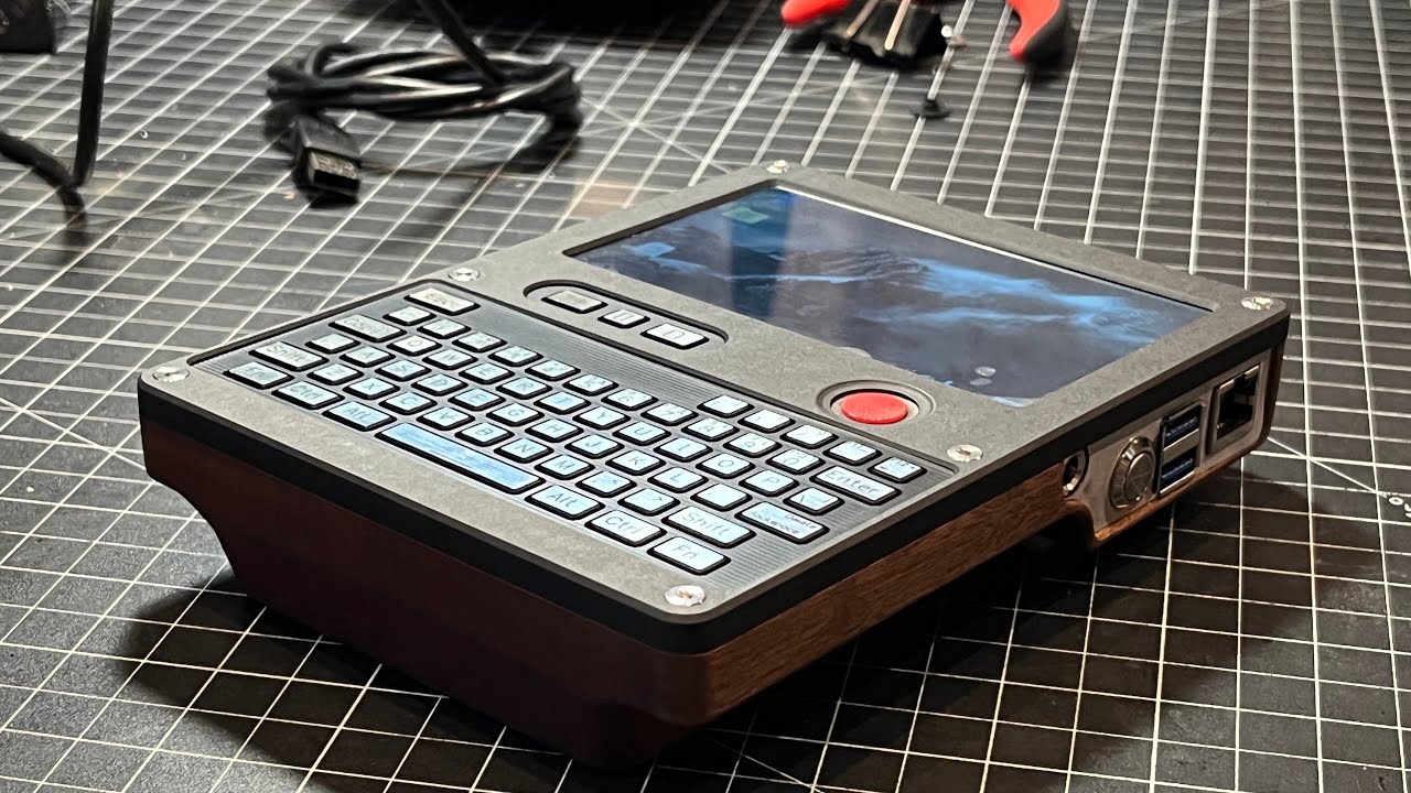 Raspberry Pi 5 Powers Retro futurism 1980s Cyberdeck With Custom Milled