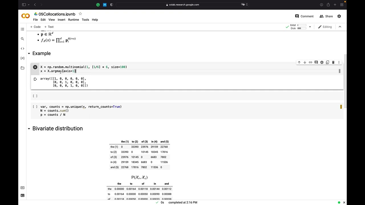 Categorical Distribution - Example