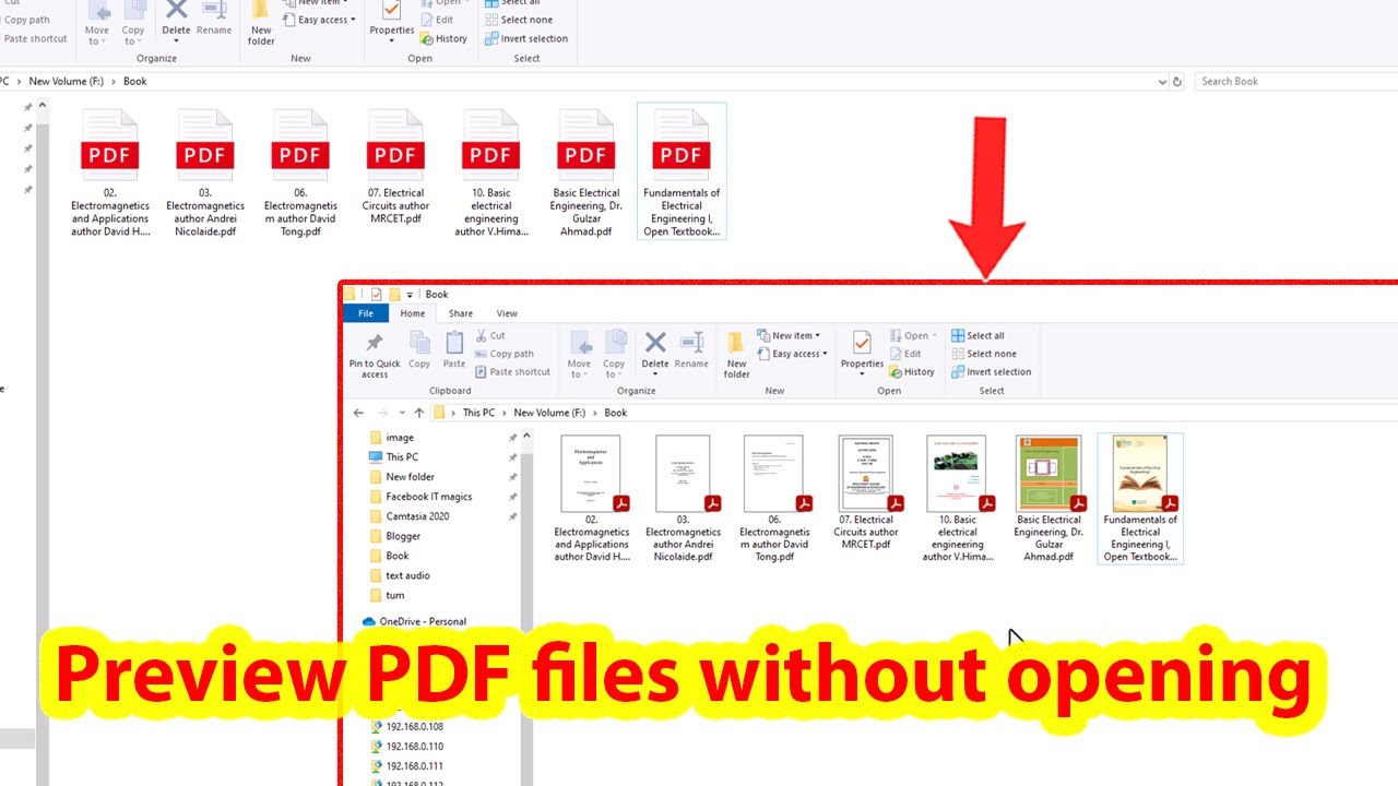 How to preview a pdf file without opening it windows 10