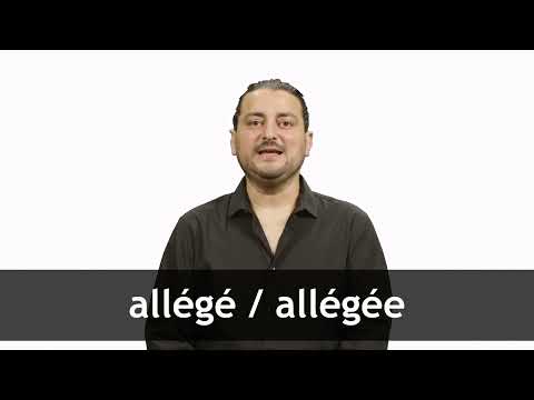 English Translation of “ALLÉGÉ” | Collins French-English Dictionary