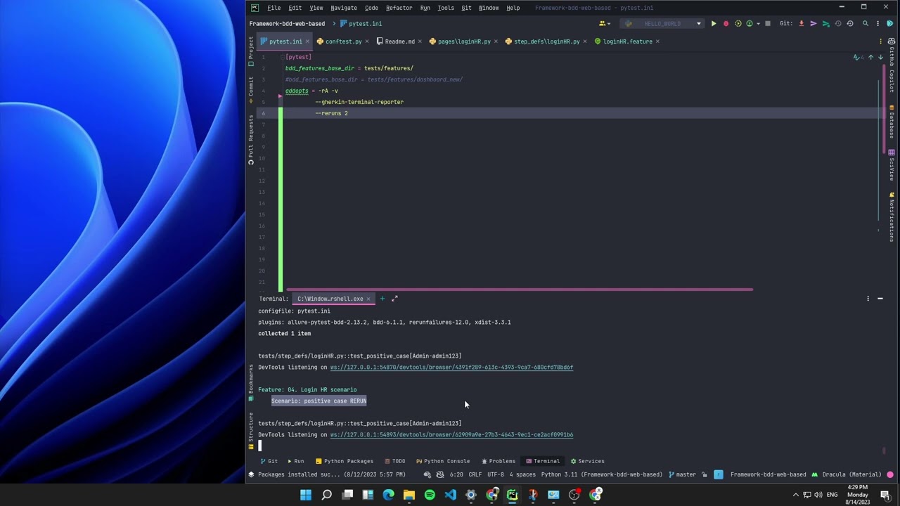 How to re-run failed tests cases with Selenium & Python
