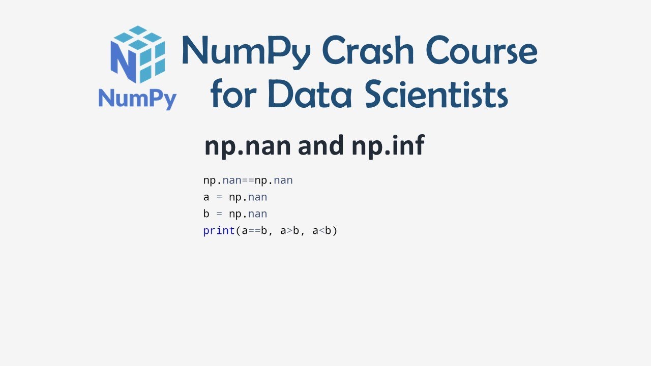4 np.nan and np.inf - Numpy Crash Course for Data Science | Numpy for Machine Learning