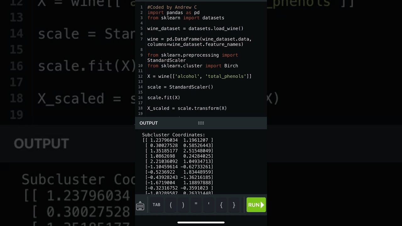 Python Bytes - Machine Learning Birch Part 6 Subclusters Coordinates Code in Description