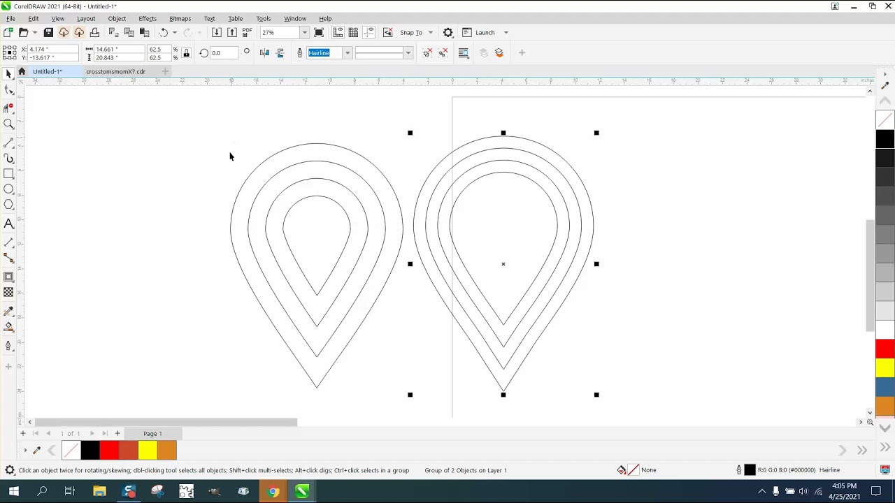 Corel Draw Tips & Tricks Interlocking rings Part 3 Contour