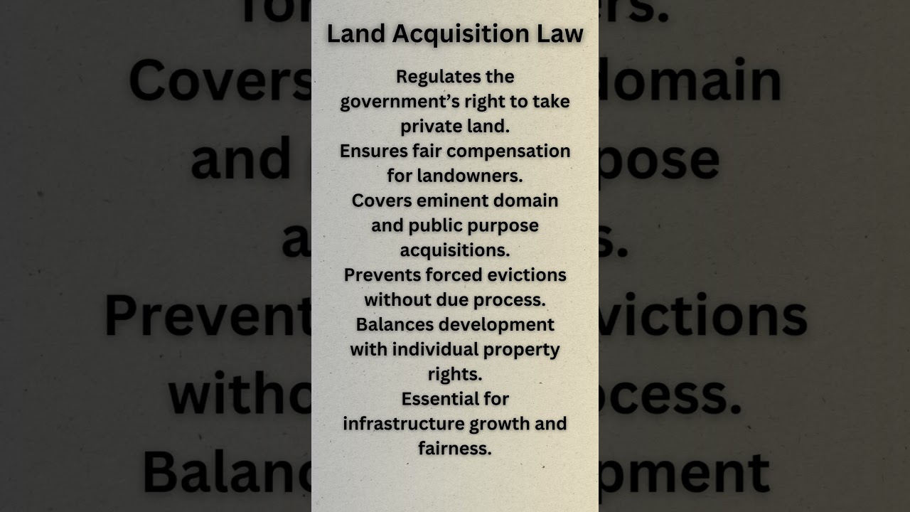 Land Acquisition Law