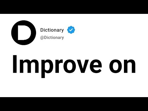 Improve on Meaning In English