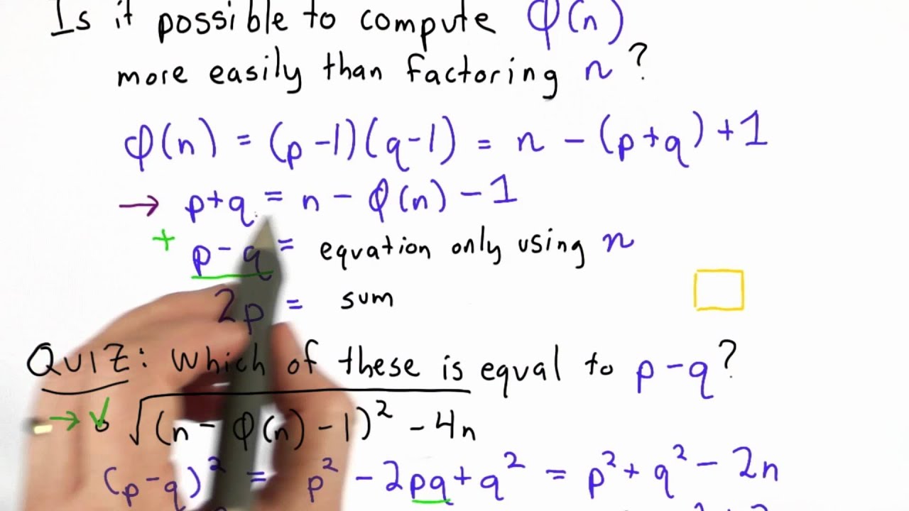Totient and Factoring - Applied Cryptography