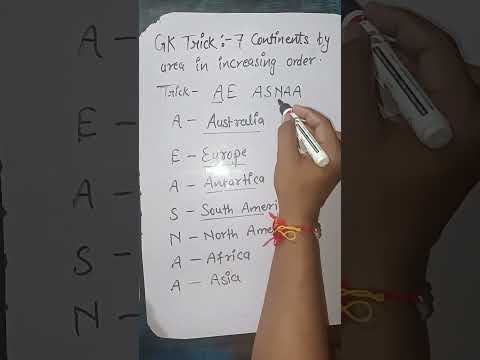 How to learn 7 continents of world with trick | 7 continents | #shorts #tricks #geography