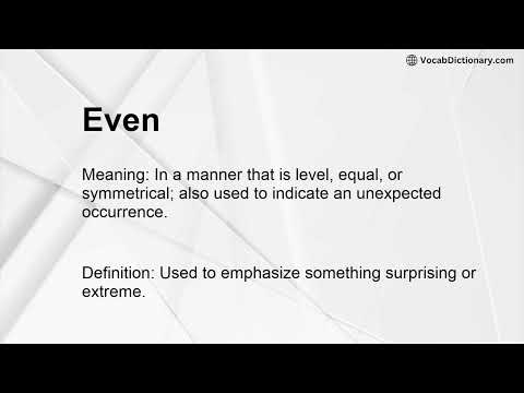 Even Meaning