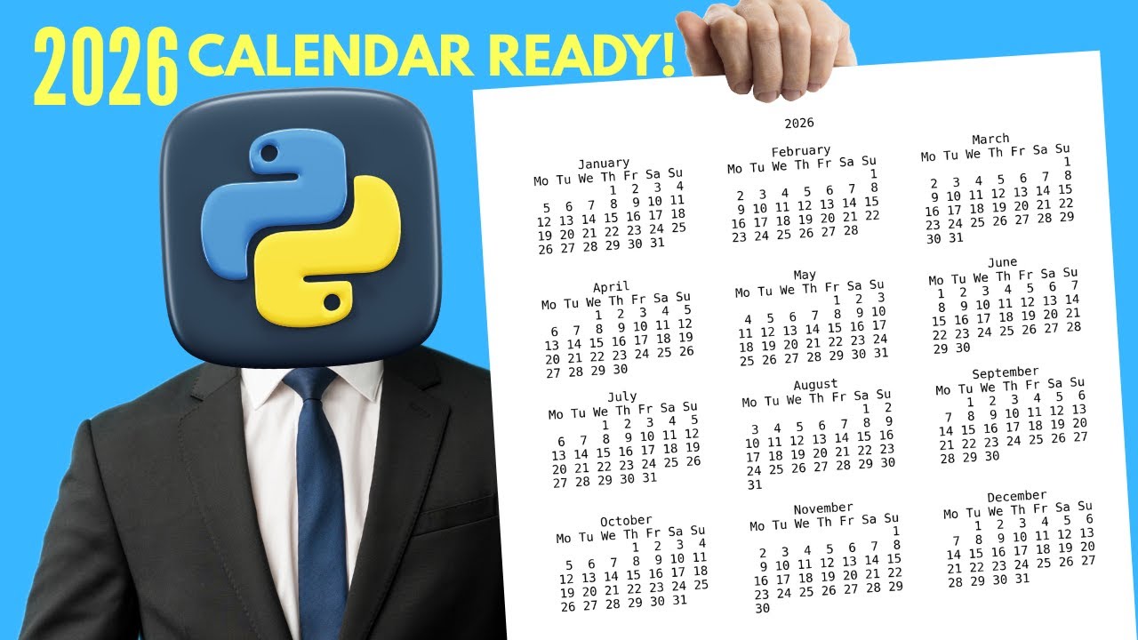 Create Calendar in Python | Python Tutorial with Explanation #2026