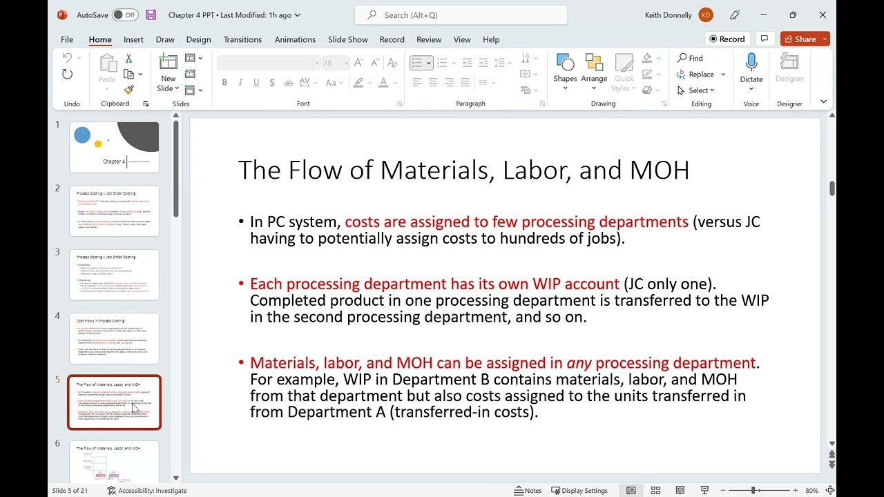 Managerial Accounting Chapter 4 PPT Video