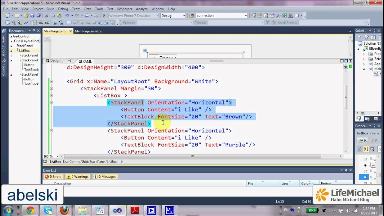 Simple ListBox in Silverlight (Implicitly Created Items)