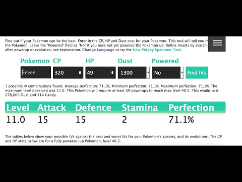 Pokemon Go Iv calculator what does it mean?