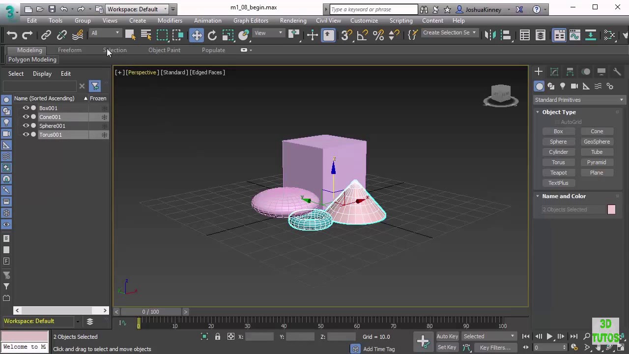 3Ds max 2017 Grouping and Parenting