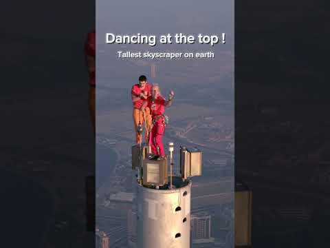 At the top of the tallest skyscraper on earth !